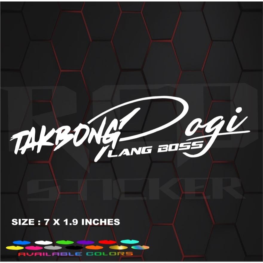 Takbong Pogi Lang Boss Sticker decals | Shopee Philippines
