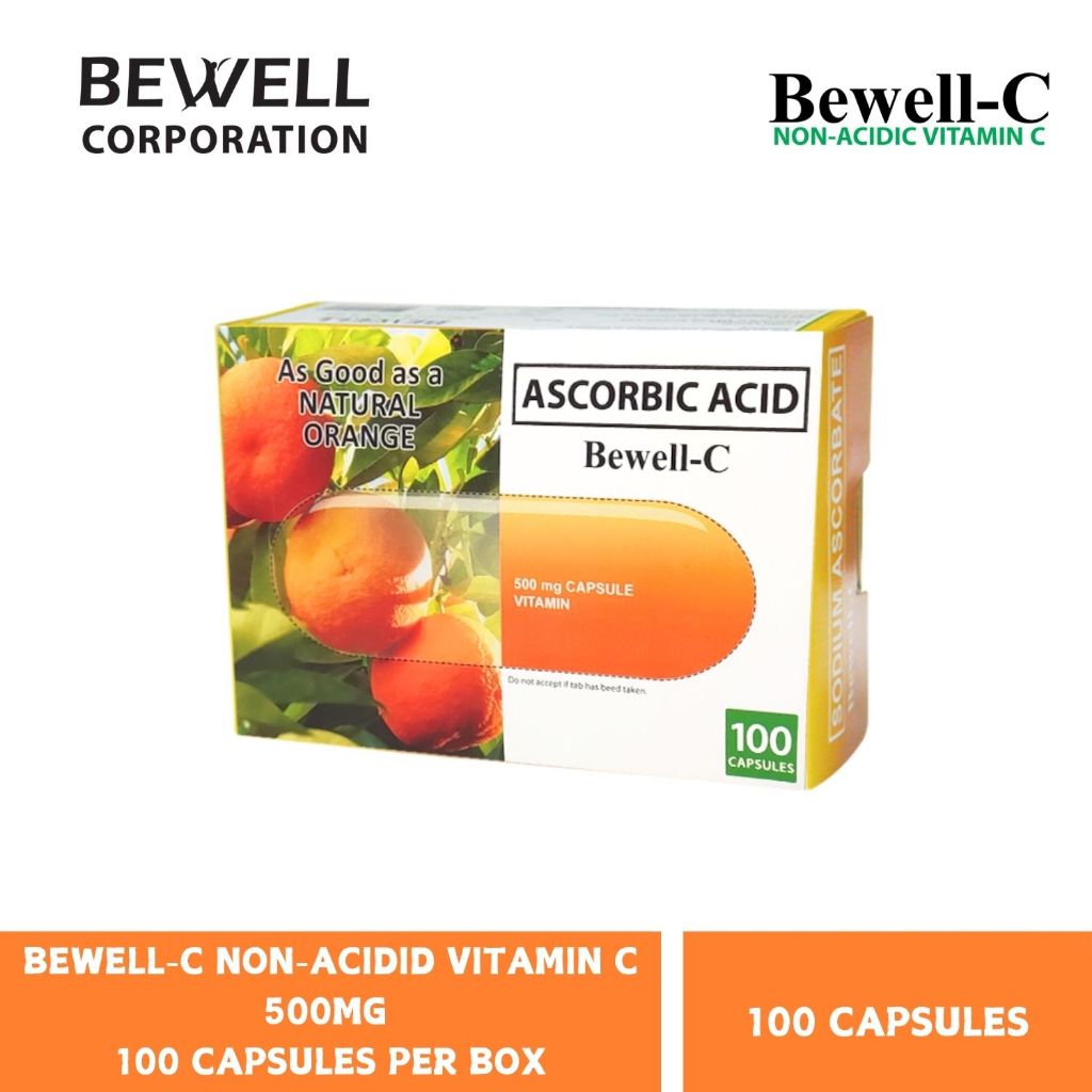 Bewell-C Non- Acidic Vitamin C 500mg 100 capsules per box | Shopee ...