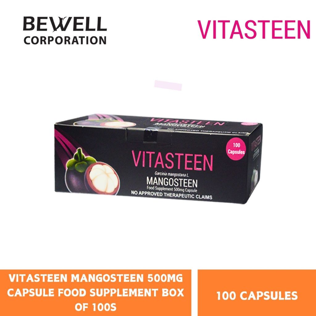 Vitasteen Mangosteen 500mg Capsule Food Supplement box of 100s | Shopee ...
