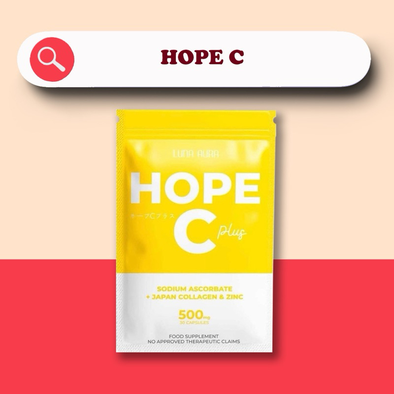 LUNA AURA Hope C Plus 30 Capsules Vitamin C | Shopee Philippines