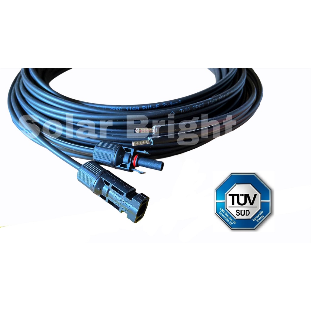 5 Meters 4mm2 Solar PV Cable With MC4 twin-core DC Power Solar cable ...