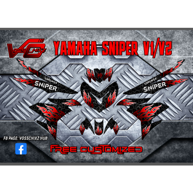 Decals Sticker for Yamaha Sniper 150 V1/V2 004 | Shopee Philippines