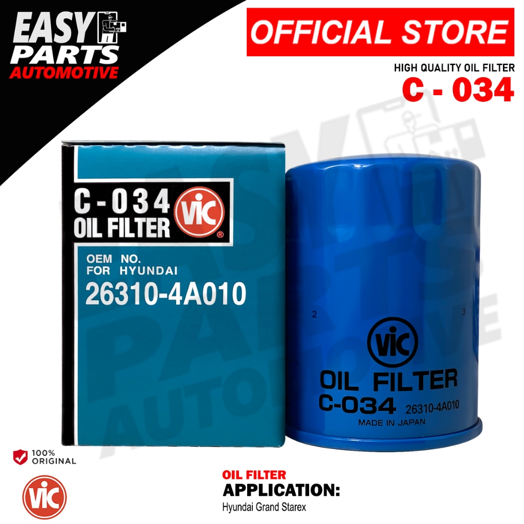 VIC Oil Filter C-034 Hyundai Starex, H100 | Shopee Philippines