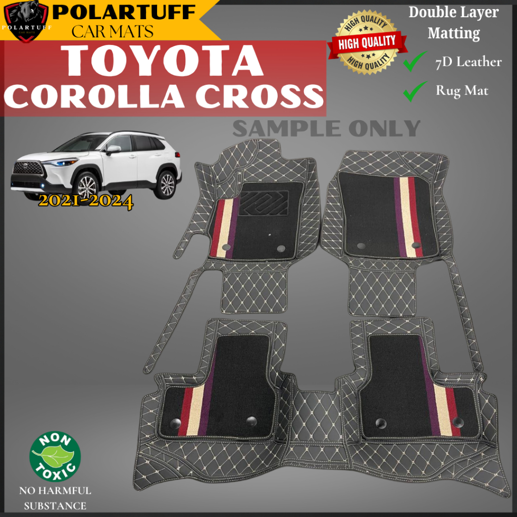 TOYOTA Car Mat for Corolla Cross Double Layer Car Floor Mats Premium ...