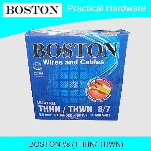 BOSTON #8 THHN/ THWN Stranded Wire AWG (#8/7-8.00mm sq) Sold per 150m ...