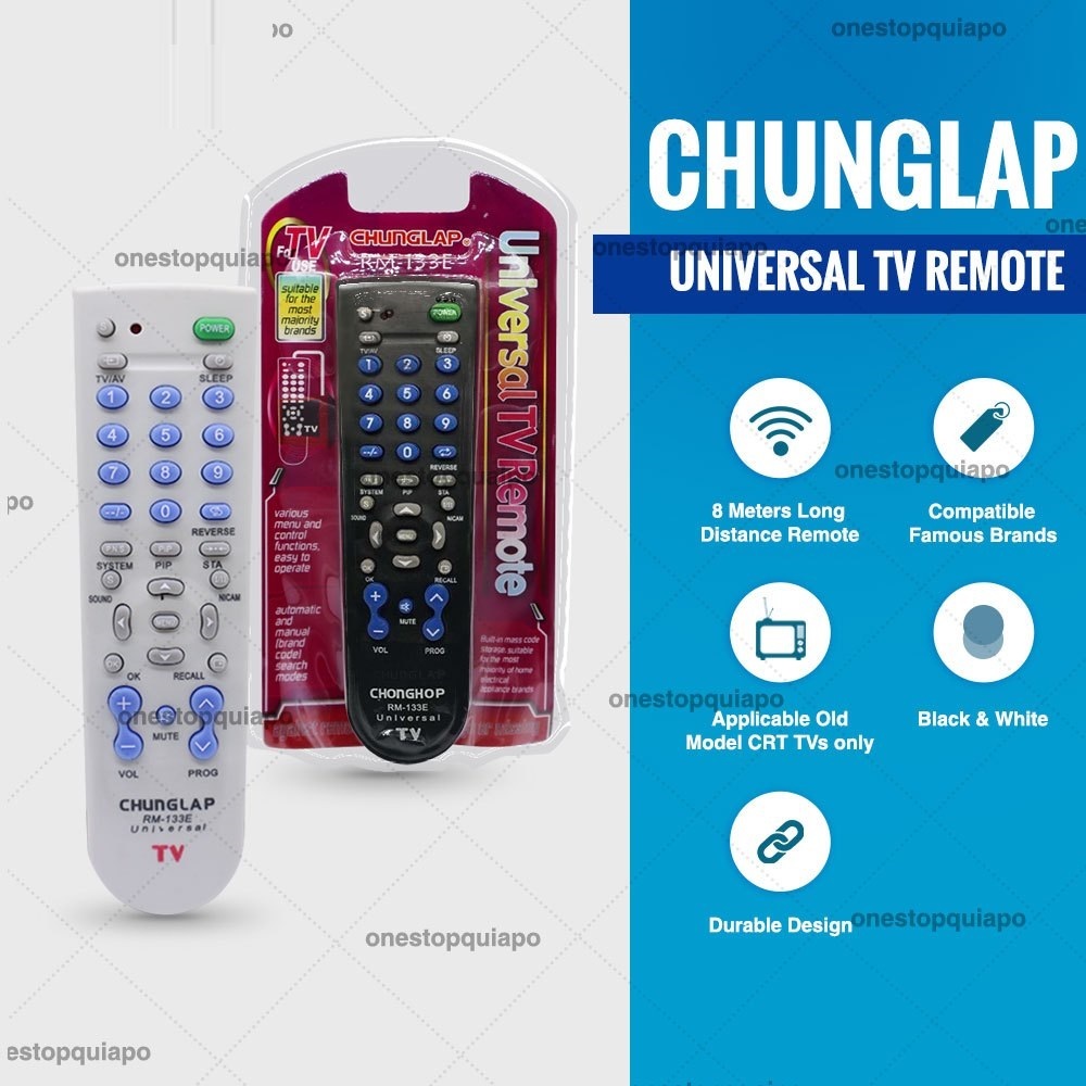 Moosor RM-133E Universal TV Remote control FOR Works only with CRT TVs ...
