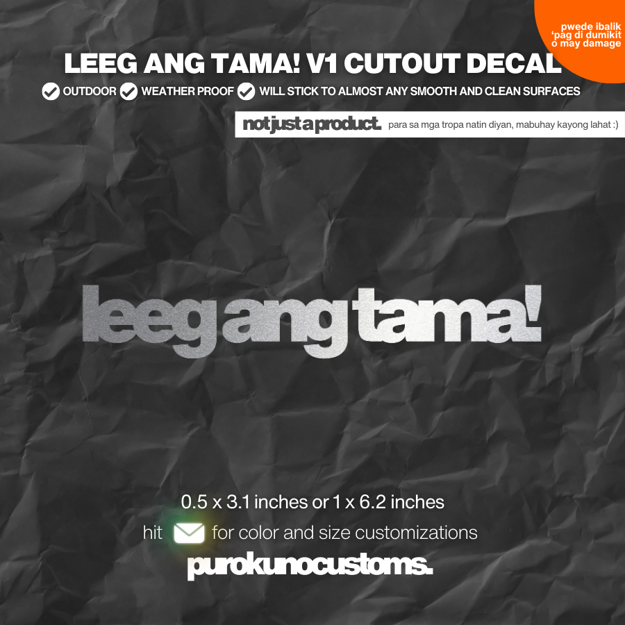 LEEG ANG TAMA VERSION 1 CUTOUT DECAL STICKER | Shopee Philippines