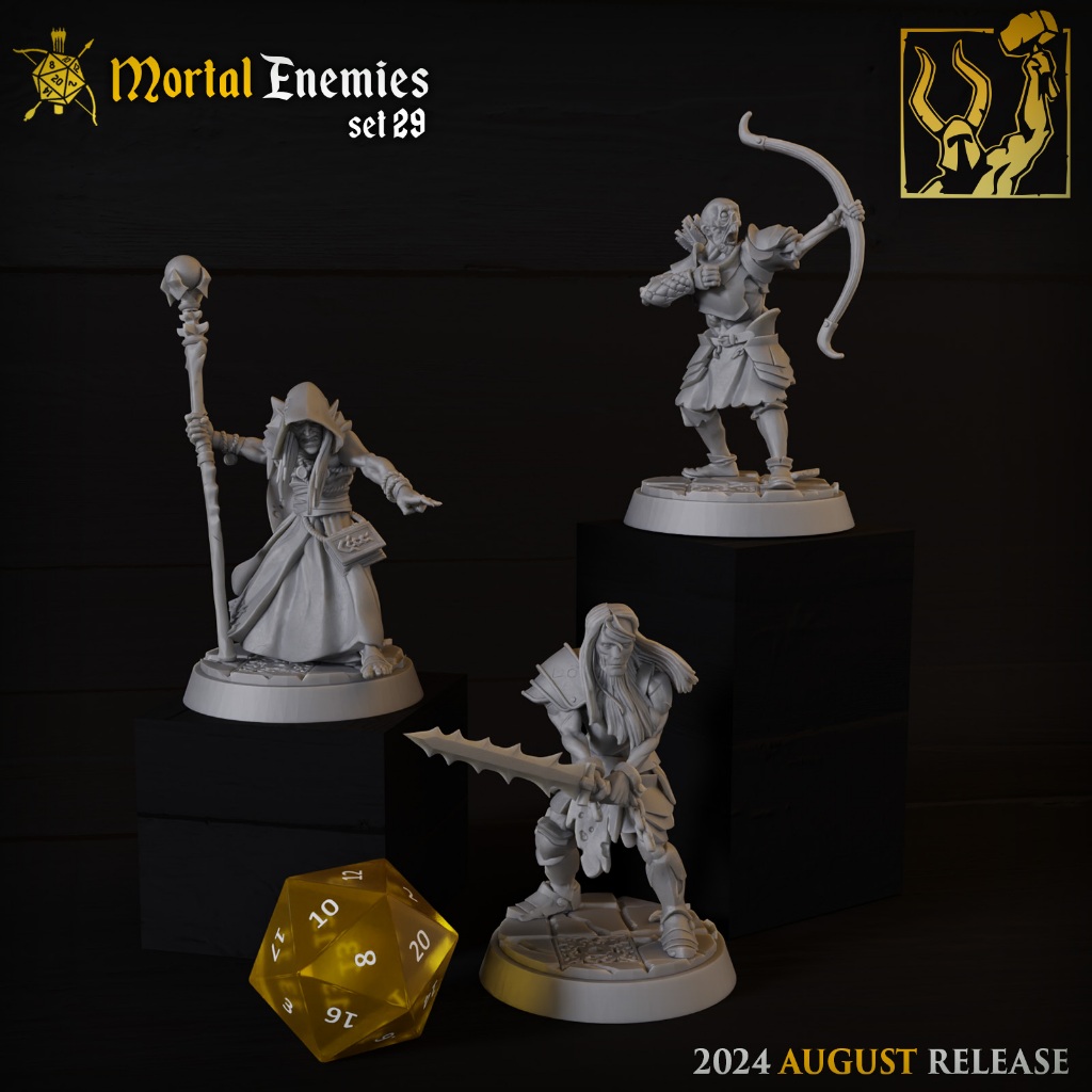 Mortal Enemies Set 29, Angel, Reventan Archer Mage and Warrior DND ...