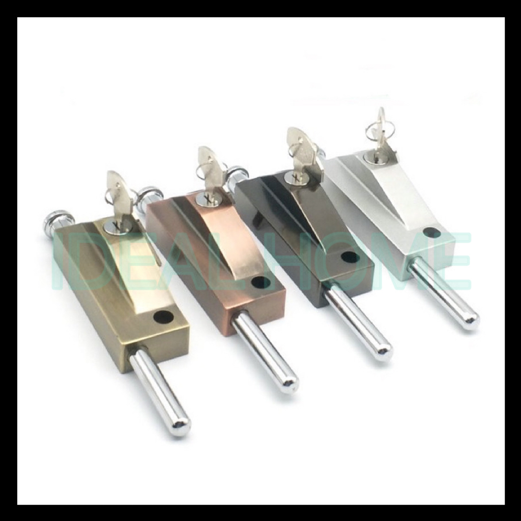 IH Stainless Steel Floor Lock Spring Bolt Lock with Keys | Shopee ...