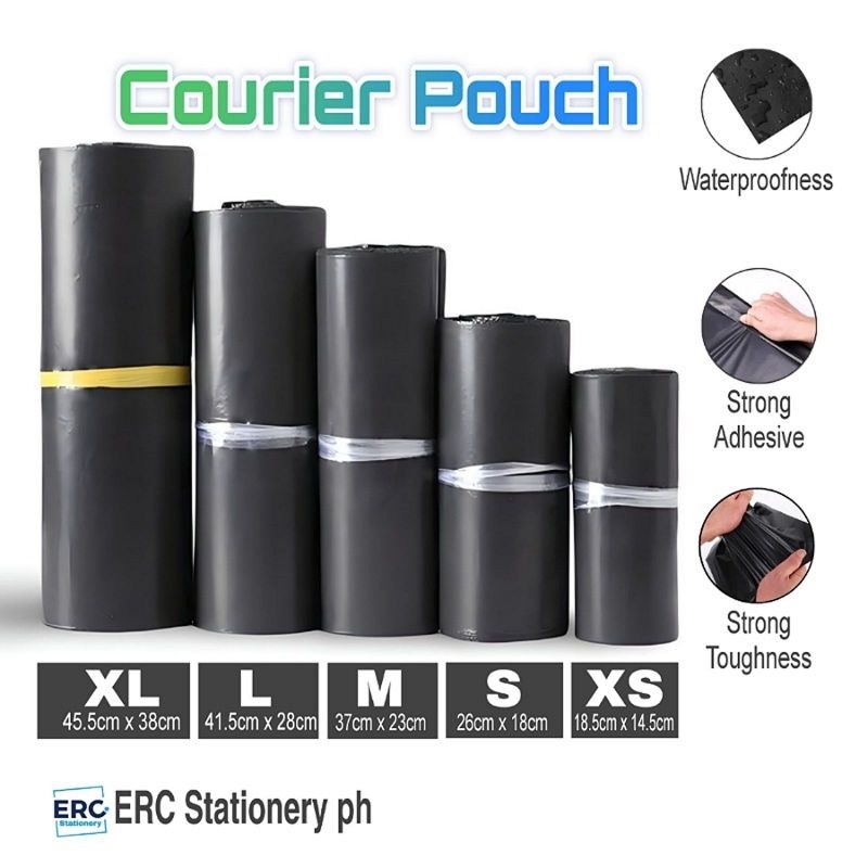 Courier Pouch Black XS S M L XL, 50pcs Shipping Parcel Plastic Plain ...