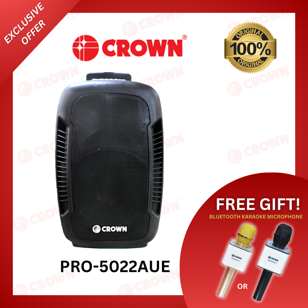 CROWN PRO-5022AUE / 15" ACTIVE SPEAKER SYSTEM 300W | Shopee Philippines