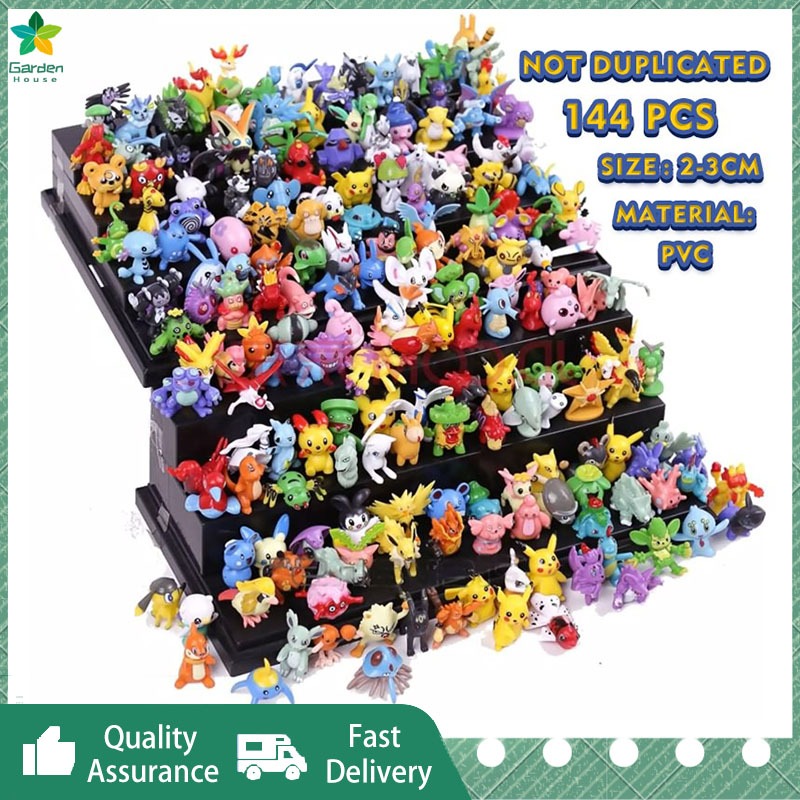 144Pcs Different Styles Pikachu Anime Character Collection Toy Dolls ...
