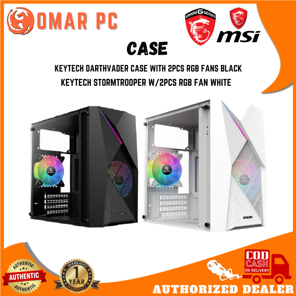 BrandNew Keytech Darthvader Black /Stormtrooper White RGB Flow Tempered ...