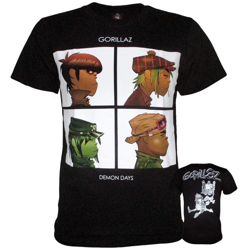 Vintage Style Rockband Tees Gorillaz Demon Dayz Modern Bootleg Rock ...