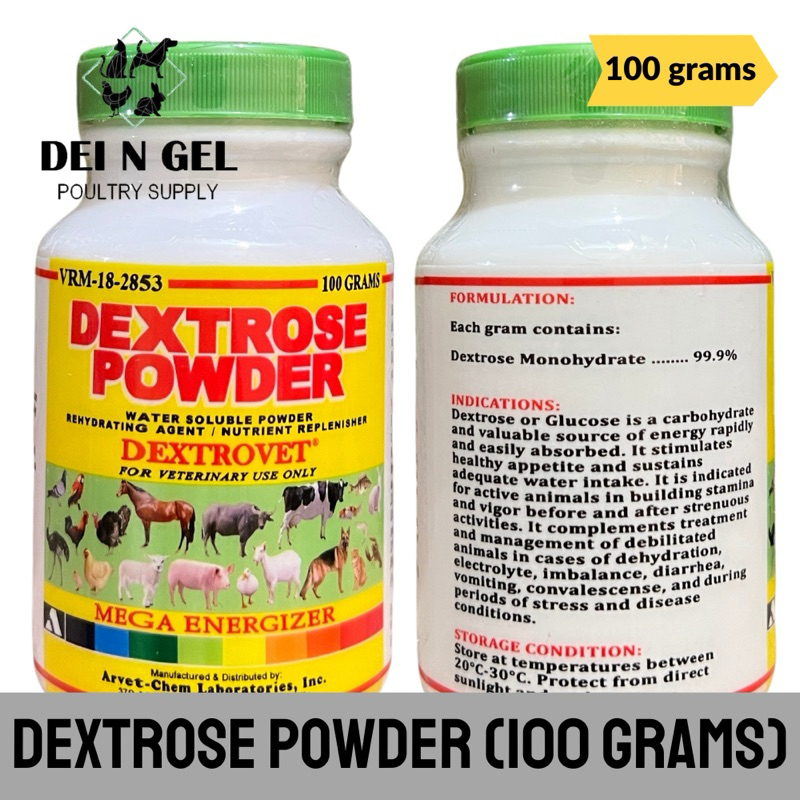 Dextrovet Dextrose Powder 100grams (1 Bottle) | Shopee Philippines