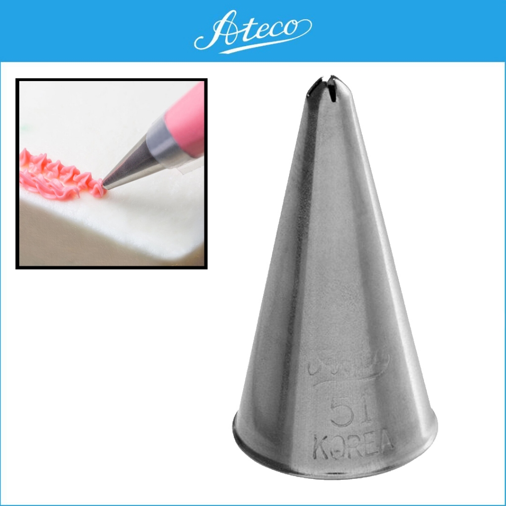 Ateco 51 Cross-Top Piping Tip Stainless Steel icing Tip ( Set of 2 ...