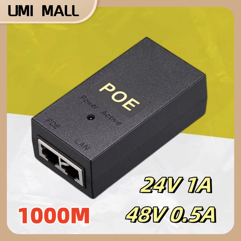 POE Adapter Power 48V 0.5A/24V 1A Injector Ethernet Adapter ...
