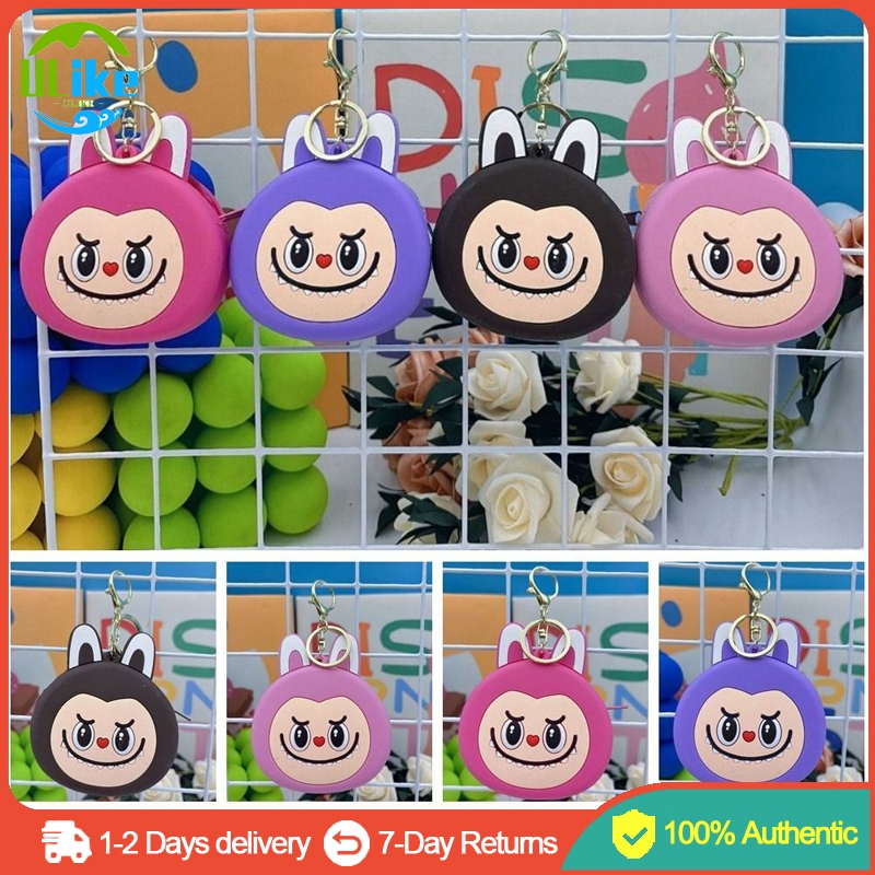 LABUBU Cartoon Jelly Colour Cute Coin Purse Silicone Coin Purse Gift ...