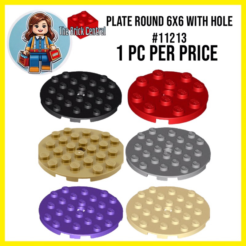 The Brick Central • LEGO Plate Round 6x6 with Hole 2PCS 11213 / lego ...