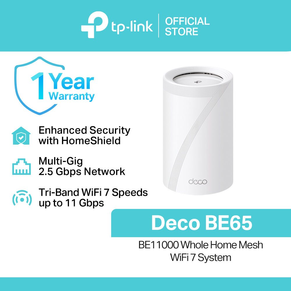 TP-Link | DECO BE65 | BE11000 Whole Home Mesh WiFi 7 System | Seamless ...