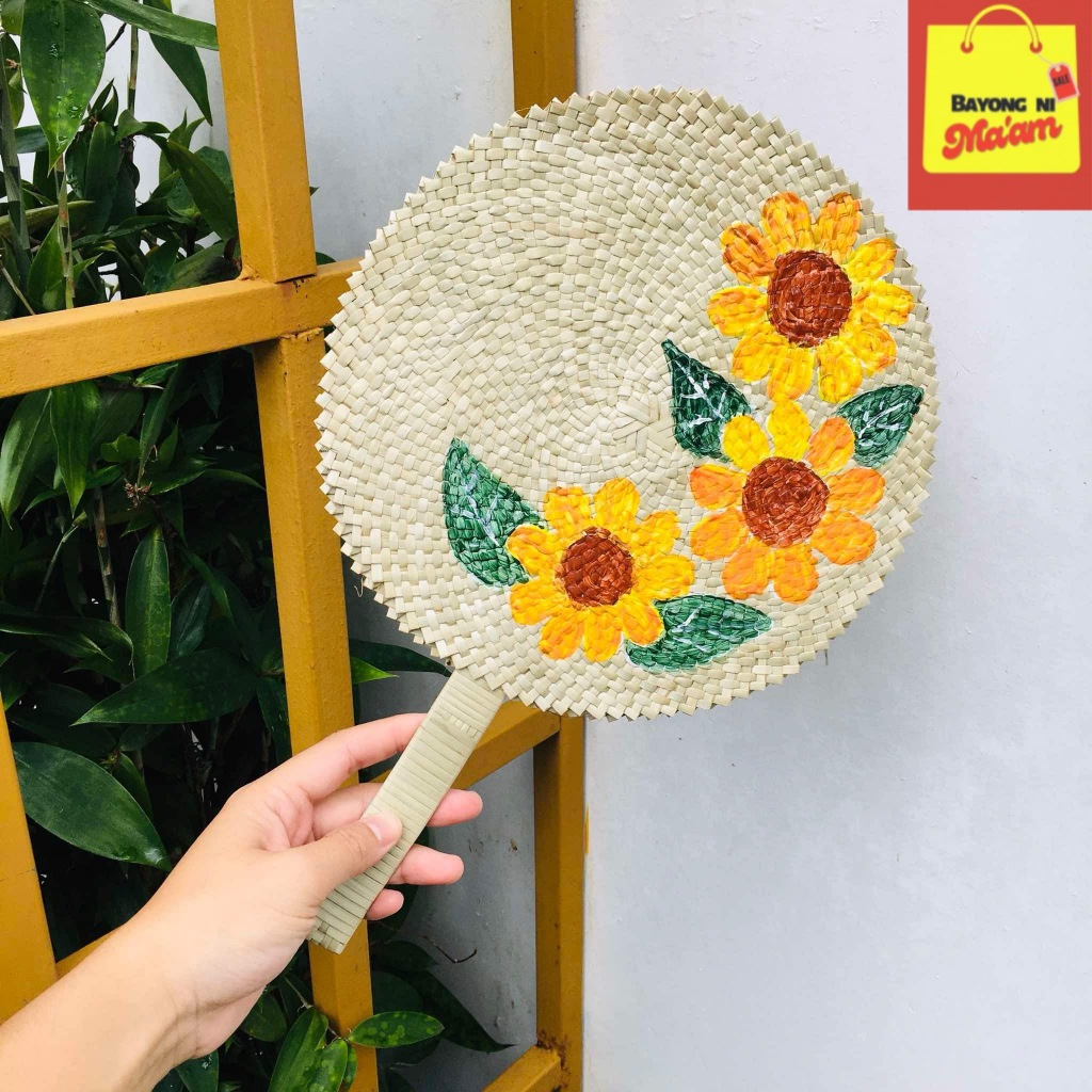 BAYONG NI MA'AM: New! Flower Art Design on Native Abaniko Pamaypay ...