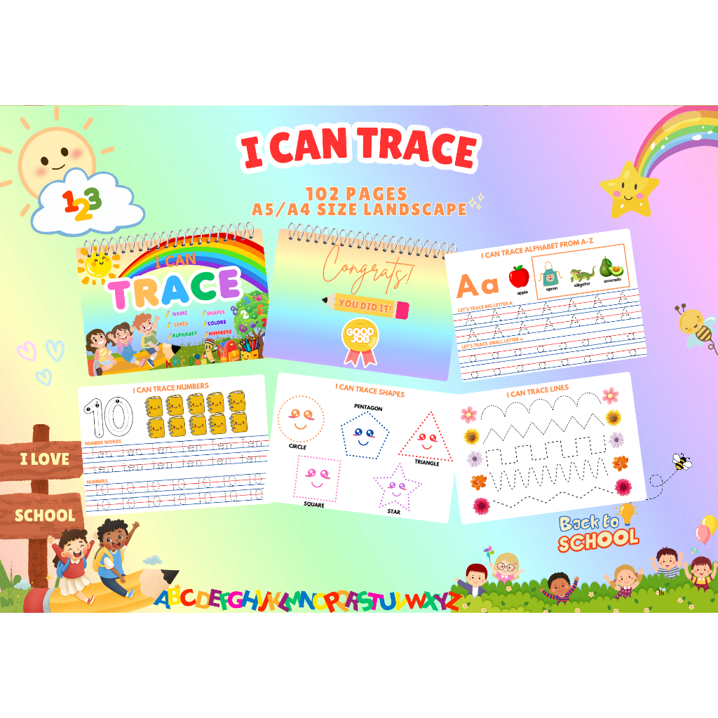 I Can Trace Learning Workbook | Shopee Philippines