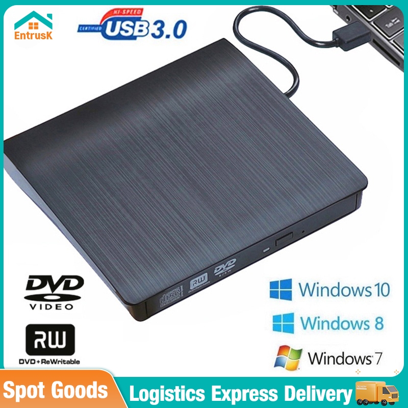 External DVD Optical Drive USB 3.0 CD DVD ROM CD RW Player Reader ...