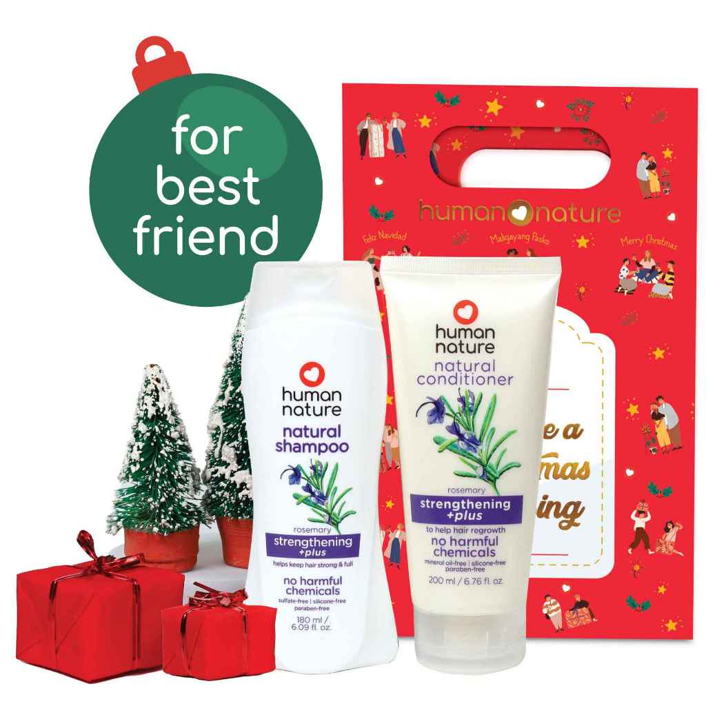 Human Nature Merry Mane Christmas Gift Set (Rosemary Strengthening Plus ...