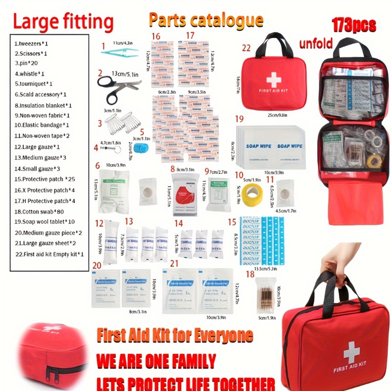 87pcs First Aid Kit Kit First Aid Kit Medical Kit Mga Medikal na ...