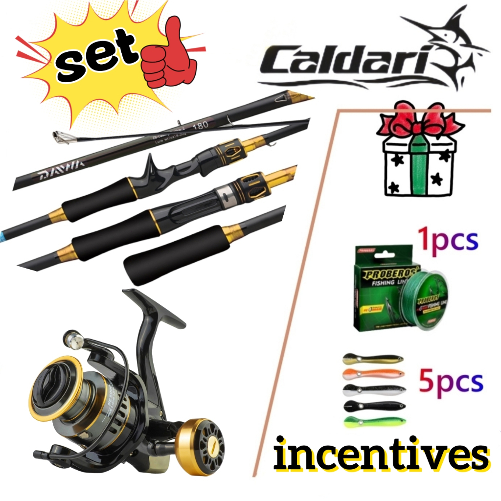 DAIWA Fishing Rod 1 Set Reel 1000-7000 Metal Power Handle Fishing Reel ...
