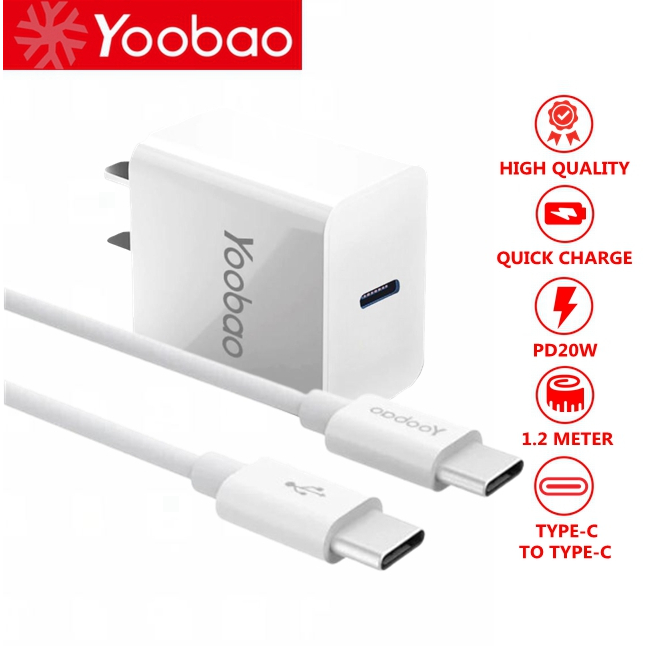 Yoobao YAD-C001B PD20W Quick Charge Type-C to Type-C Fast Charge ...