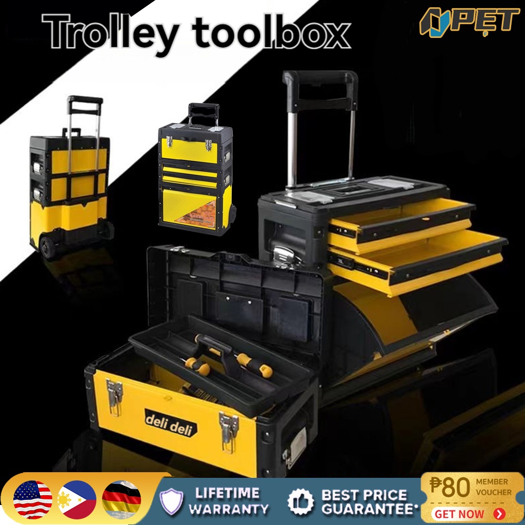 Heavy Combined Pull rod toolbox Duty Portable Detacheable Hardware ...