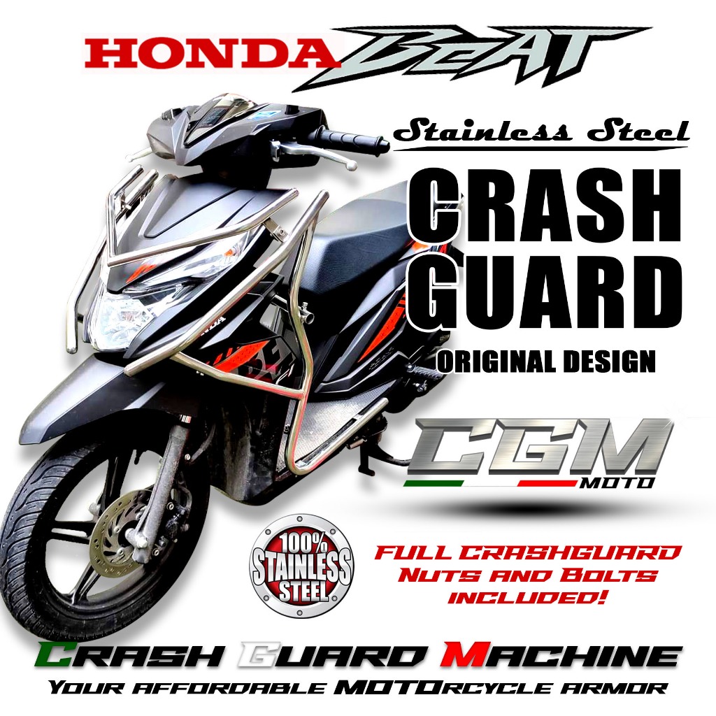 FULL CRASH GUARD FOR HONDA BEAT FI PURE STAINLESS STEEL 304 CGM MOTO ...