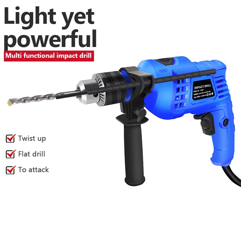 400W Variable Speed Electric Impact Drill Heavy Duty DIY Electric Hand ...