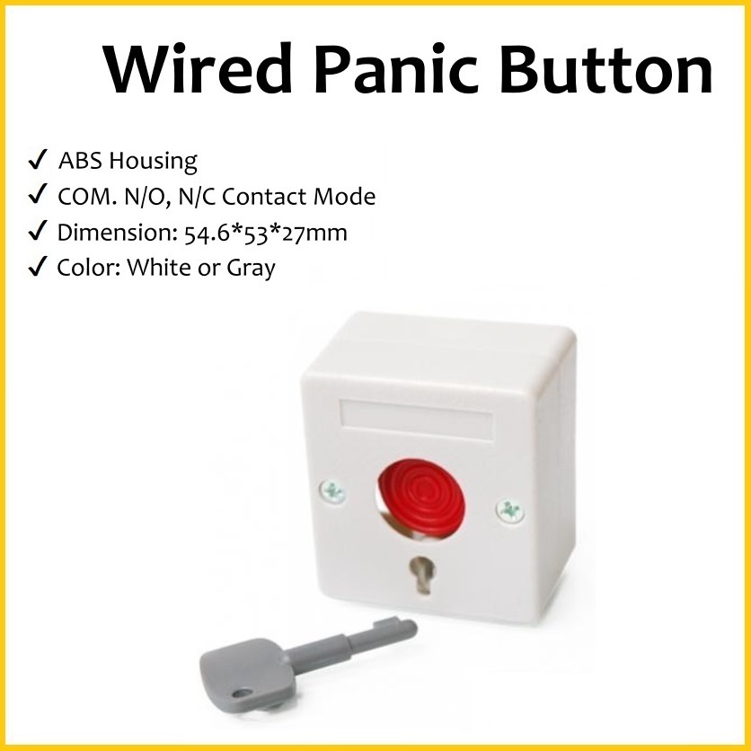 Mini Emergency Wired Panic Button (Gray Color) for Access Control | Shopee Philippines