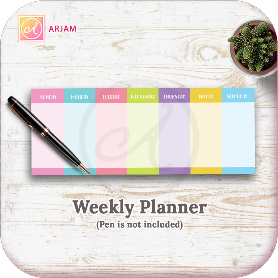 52 Sheets Weekly Planner 07 | Size: Approx. 10x26.5 cm (4x10.4 in ...