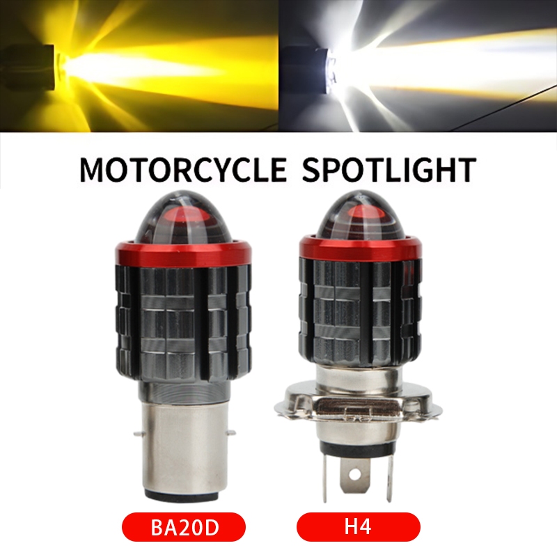 motorcycle headlight bulb with dual white and yellow light for enhanced ...