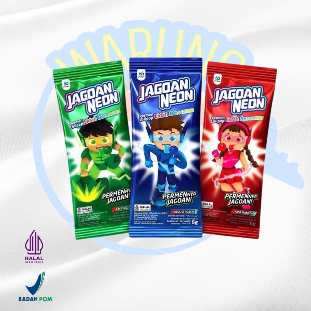 Jagoan Neon Candy Authentic Indonesia Lollipops Hard Candy Strawberry ...