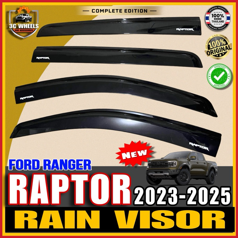 NEXT-GEN FORD RANGER RAPTOR 2023-2025 PREMIUM RAIN VISOR | Shopee ...