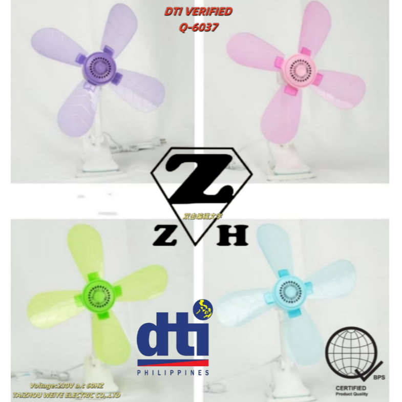 ZH 4 Blades Clip fan Mini Fan Home Electricfan Portable Desk/table fan ...
