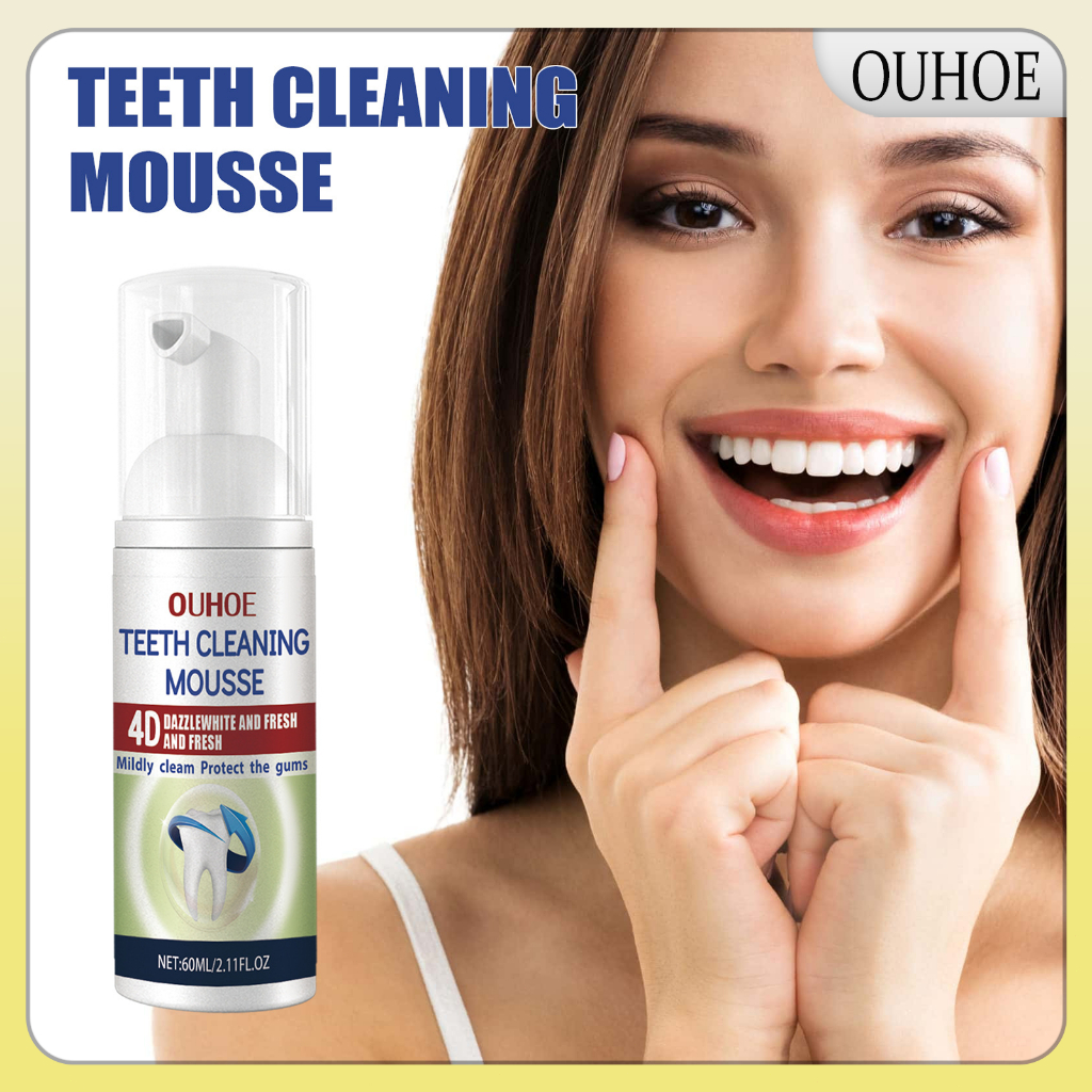 OUHOE Teeth Brightening Mousse Pampaputi ng Ngipin, Pang-alis ng Amoy ...