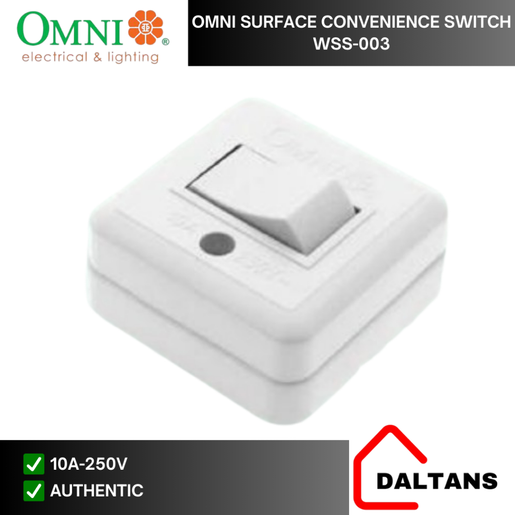 OMNI SURFACE MOUNTED CONVENIENCE SWITCH 10A 250V WSS-003 | Shopee ...