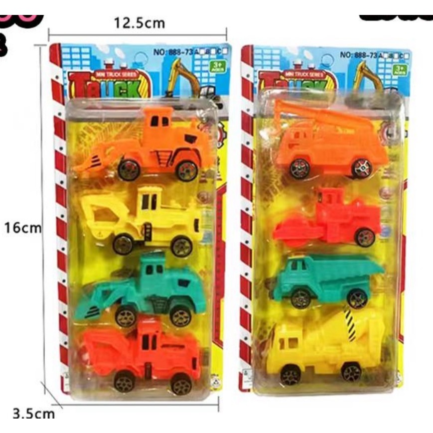 Children's toy car 4 in 1 sliding engineering car toys | Shopee Philippines