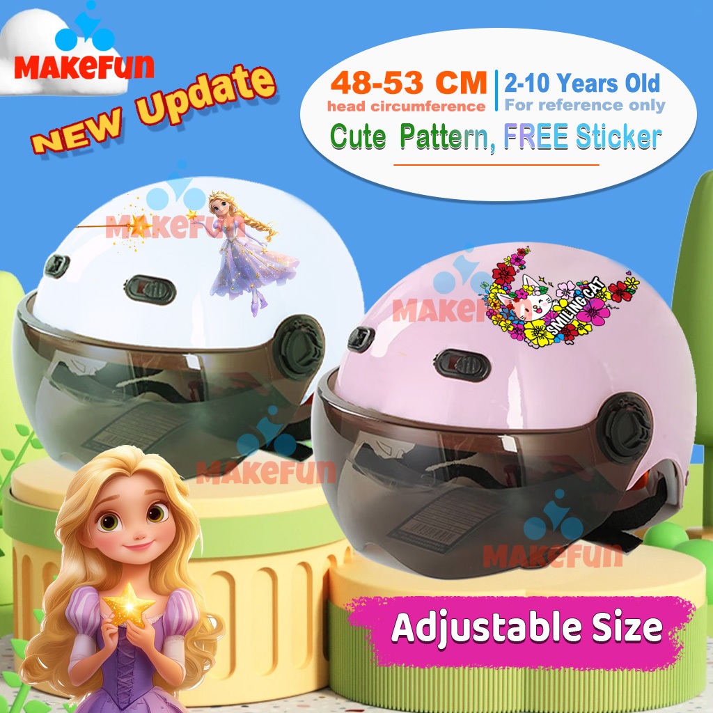 Helmet For Kids Helmet For Kids Girls 2 10 Years Old DIY Stickers For ...