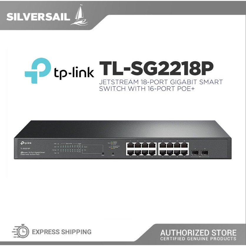 TP-Link TL-SG2218P JetStream 18-Port Gigabit Smart Switch with 16-Port ...