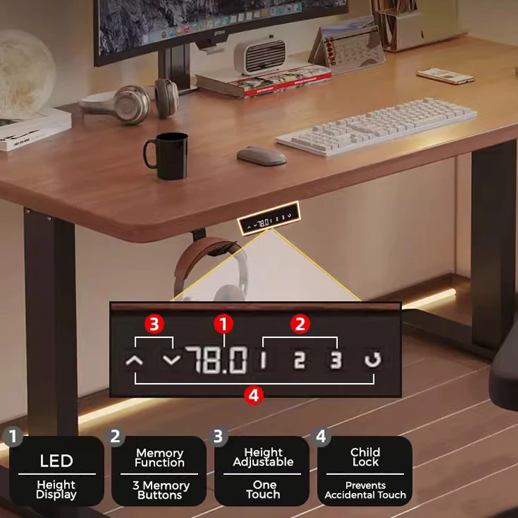 Inplay EK-120A Electric Standing Desk Table Adjustable Height Memory ...