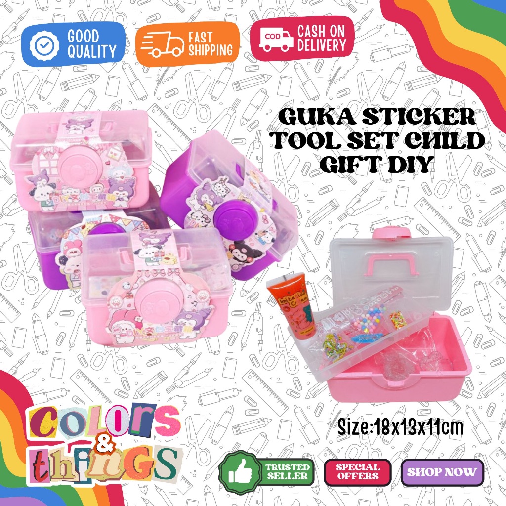 Guka Set Box Guka Sticker Tool Set Child Gift With Cream Glue And ...