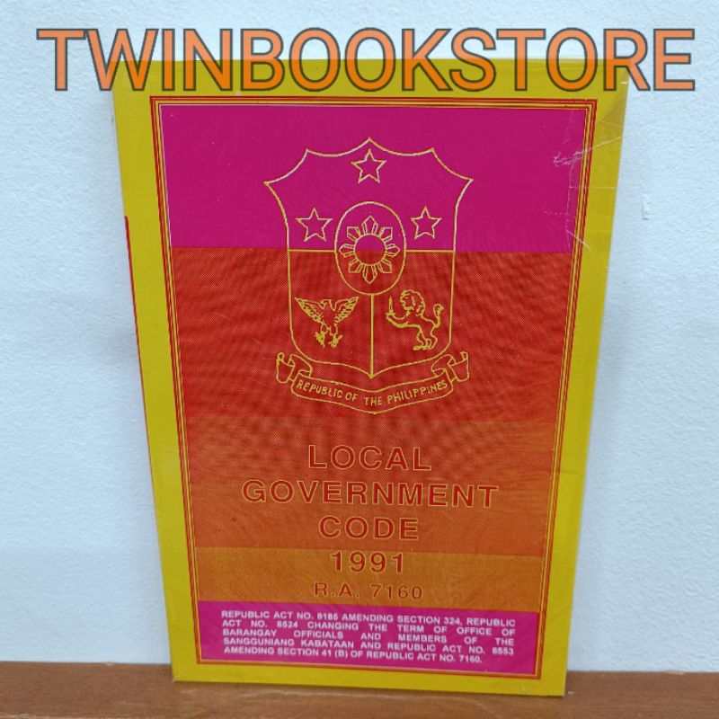 LOCAL GOVERNMENT CODE 1991 R.A. 7160 | Shopee Philippines