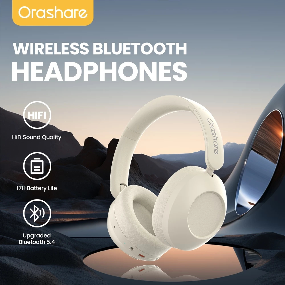 Orashare HS03 Wireless Headphones Foldable Over-Ear Noise Cancelling ...