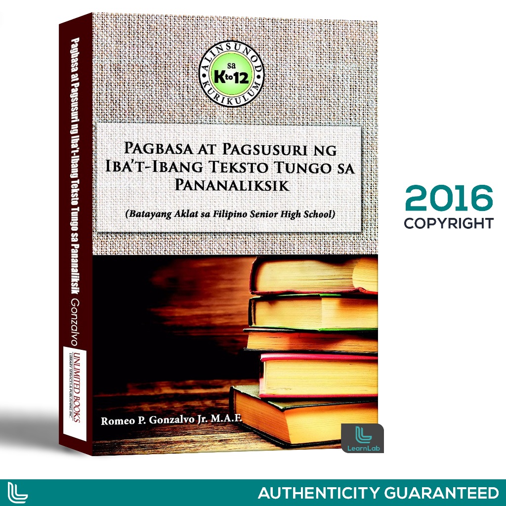 Pagbasa at Pagsusuri ng Iba't-ibang Teksto Tungo sa Pananaliksik © 2016 ...